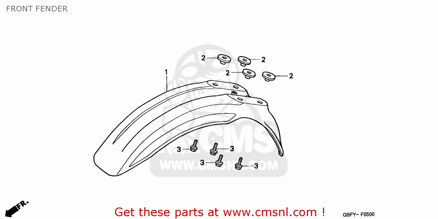 Honda CR80R 2001 (1) AUSTRALIA FRONT FENDER - buy FRONT FENDER spares ...