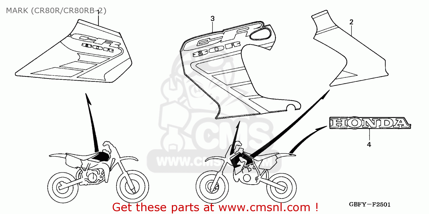 Honda CR80RB 2002 (2) AUSTRALIA MARK (CR80R/CR80RB-2) - buy MARK (CR80R ...