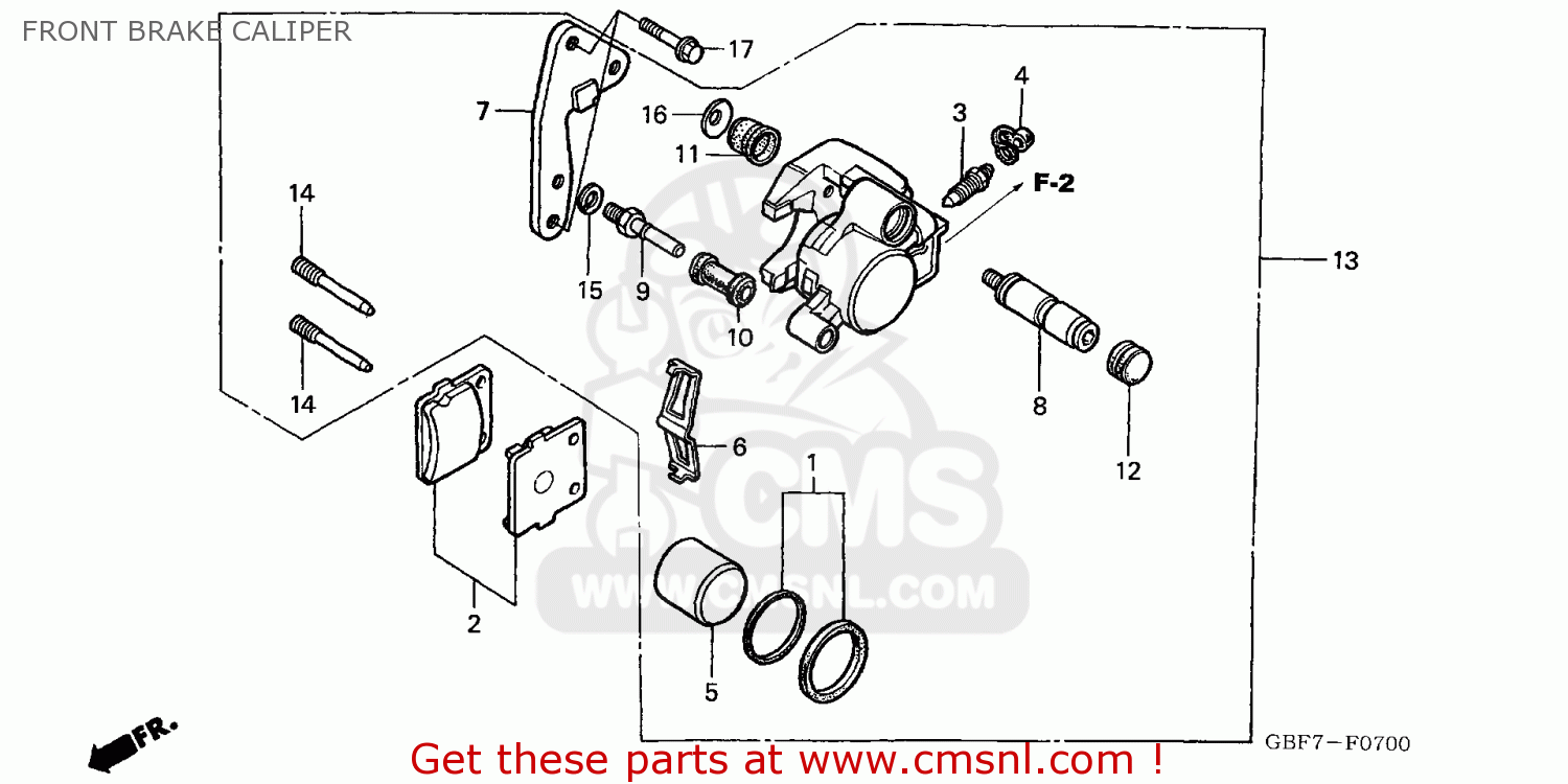 Honda CR85R 2005 (5) AUSTRALIA FRONT BRAKE CALIPER - buy FRONT BRAKE ...