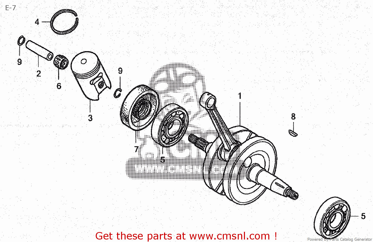 Honda CR85R 2007 (7) JAPAN HE07-140 E-7 - buy E-7 spares online