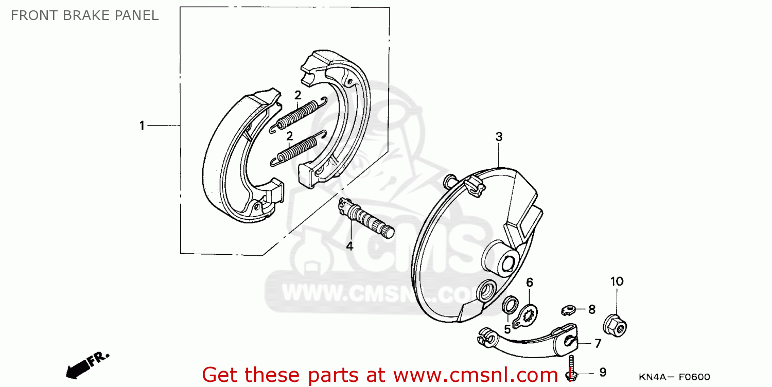 Honda CRF100F 2004 (4) EUROPEAN DIRECT SALES / CMF FRONT BRAKE PANEL ...