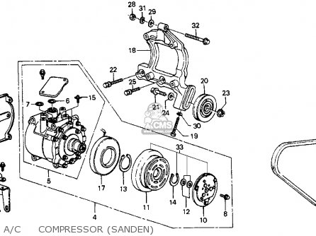 Honda CRX 1986 (G) 2DR SI (KA,KL) parts lists and schematics