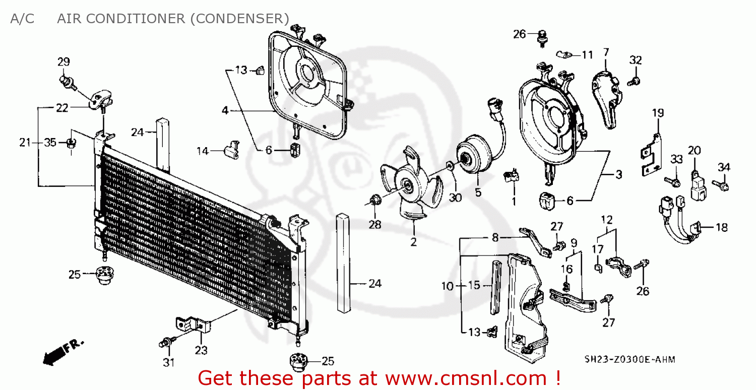 Honda CRX 1989 (K) 2DR DX (KA,KL) A/C AIR CONDITIONER (CONDENSER) - buy ...