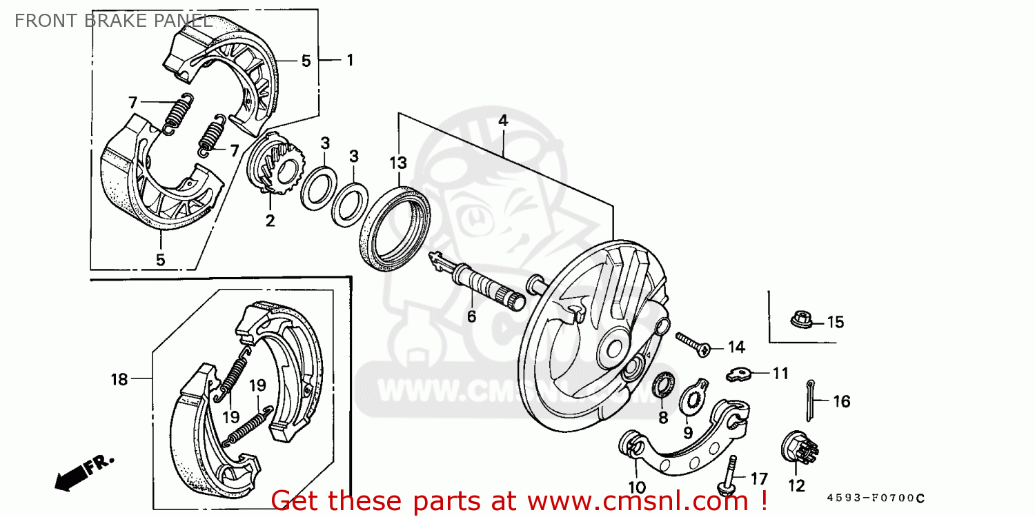 Honda CT110 1980 (A) GENERAL EXPORT / KPH MKH FRONT BRAKE PANEL - buy ...