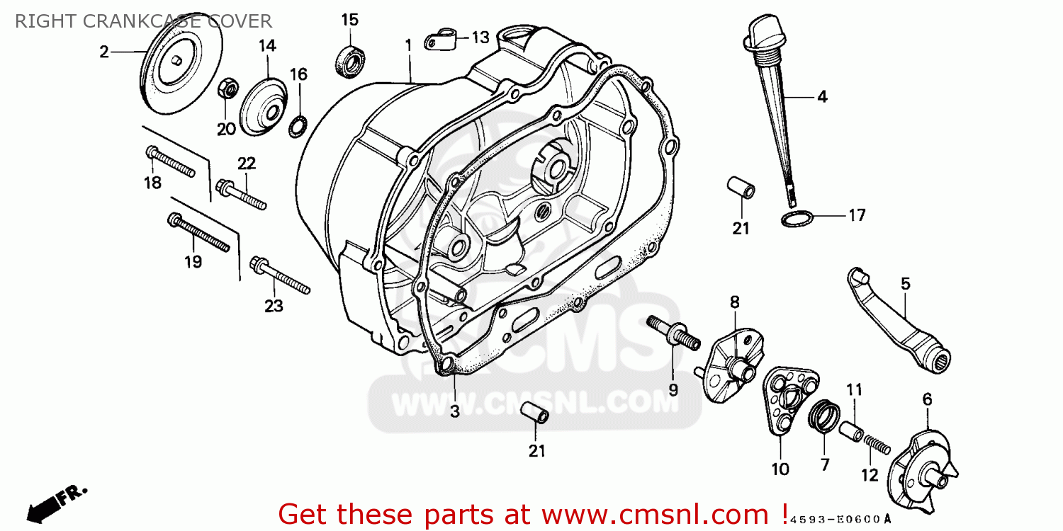 Honda CT110 1993 (P) GENERAL EXPORT / KPH RIGHT CRANKCASE COVER - buy ...