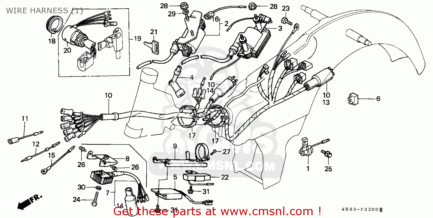 Honda CT110B 1989 (K) AUSTRALIAN AGRIC / CSW KPH WIRE HARNESS (1) - buy ...