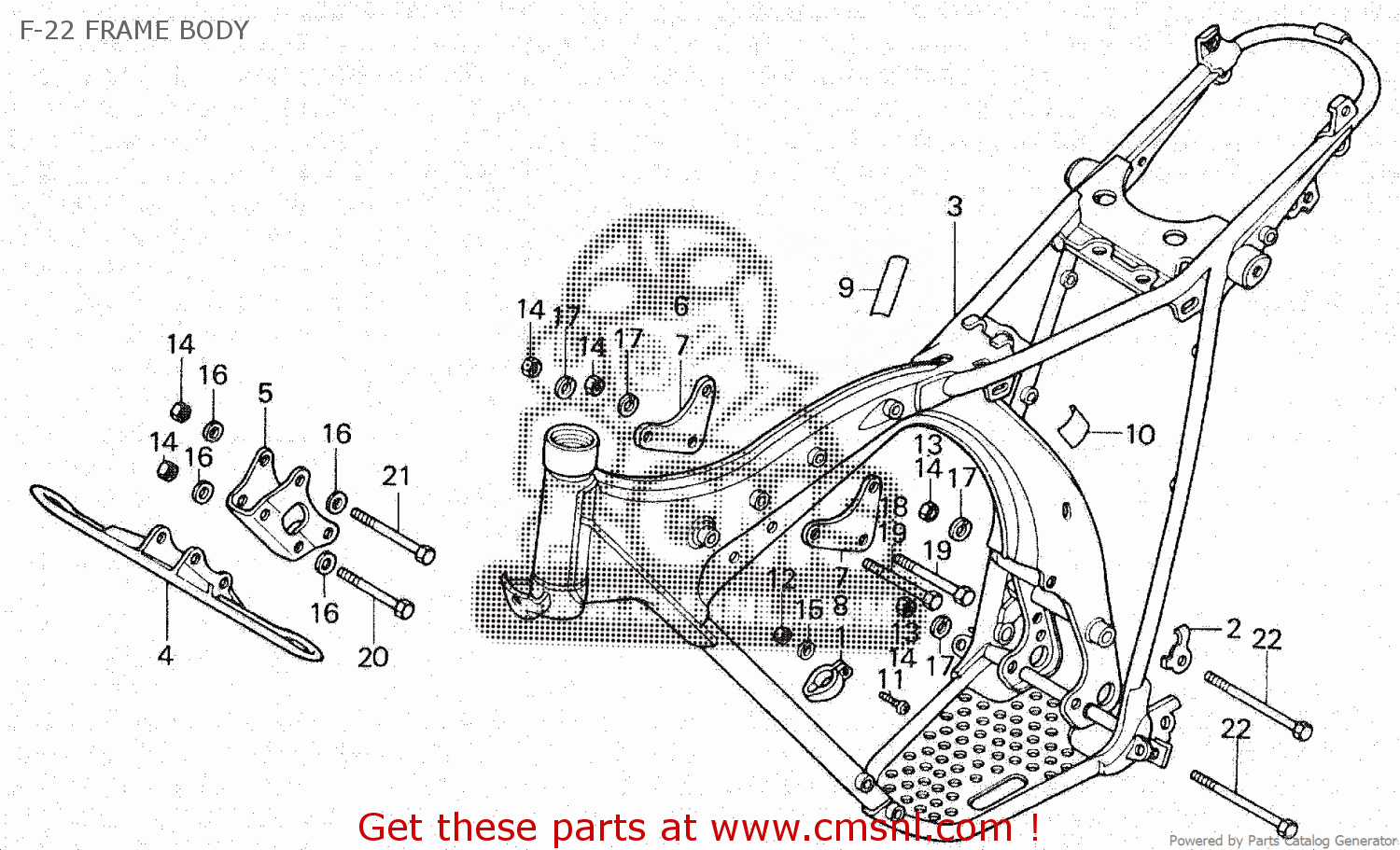 Honda CT125 1983 (D) AUSTRALIA F-22 FRAME BODY - buy F-22 FRAME BODY ...