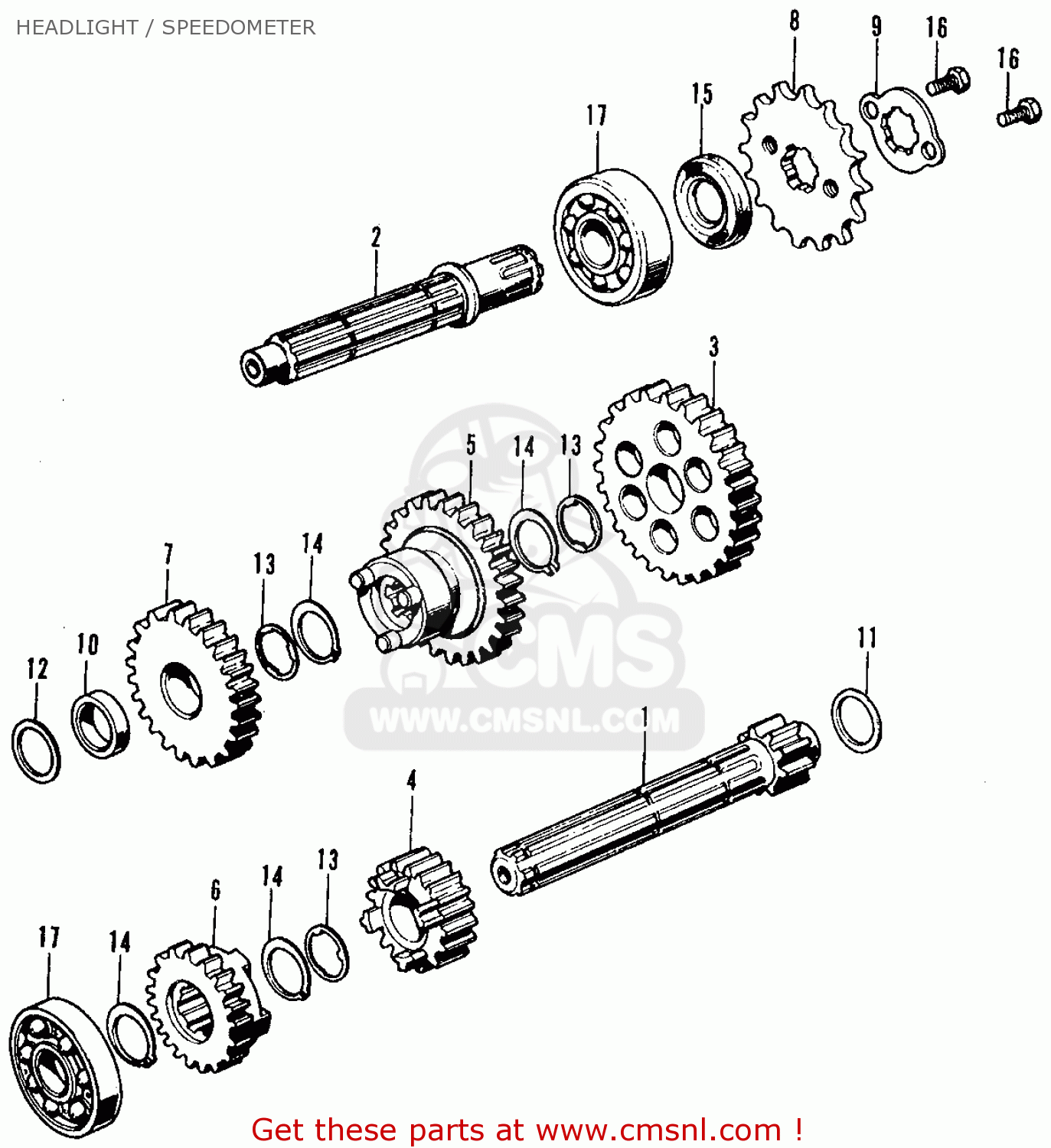 Honda CT70 TRAIL 70 1972 CT70K1 USA parts lists and schematics