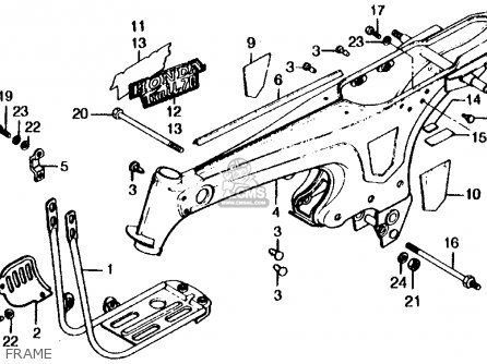 Honda CT70 TRAIL 70 K4 1975 USA parts lists and schematics