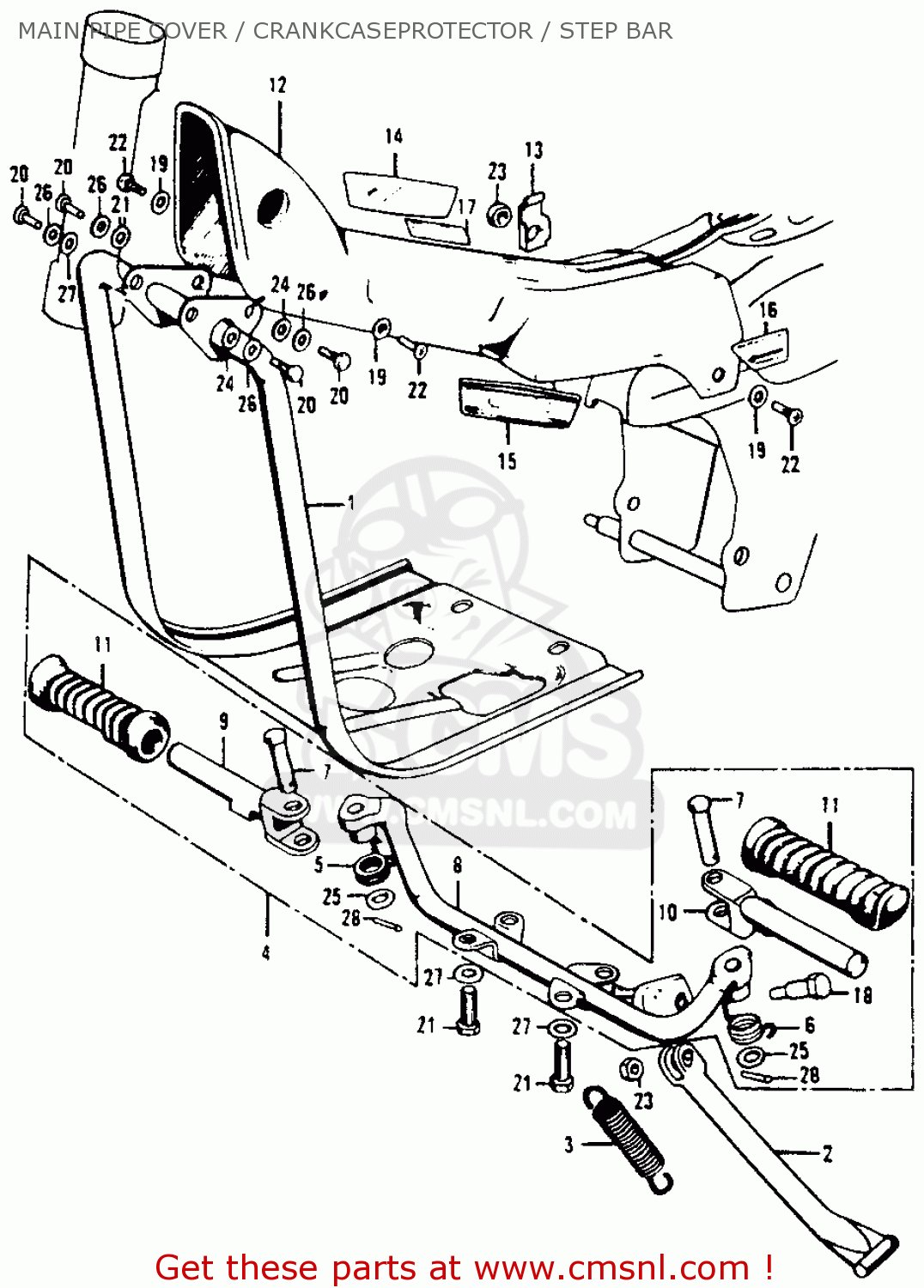 Honda CT90 TRAIL 1969 K1 USA parts lists and schematics