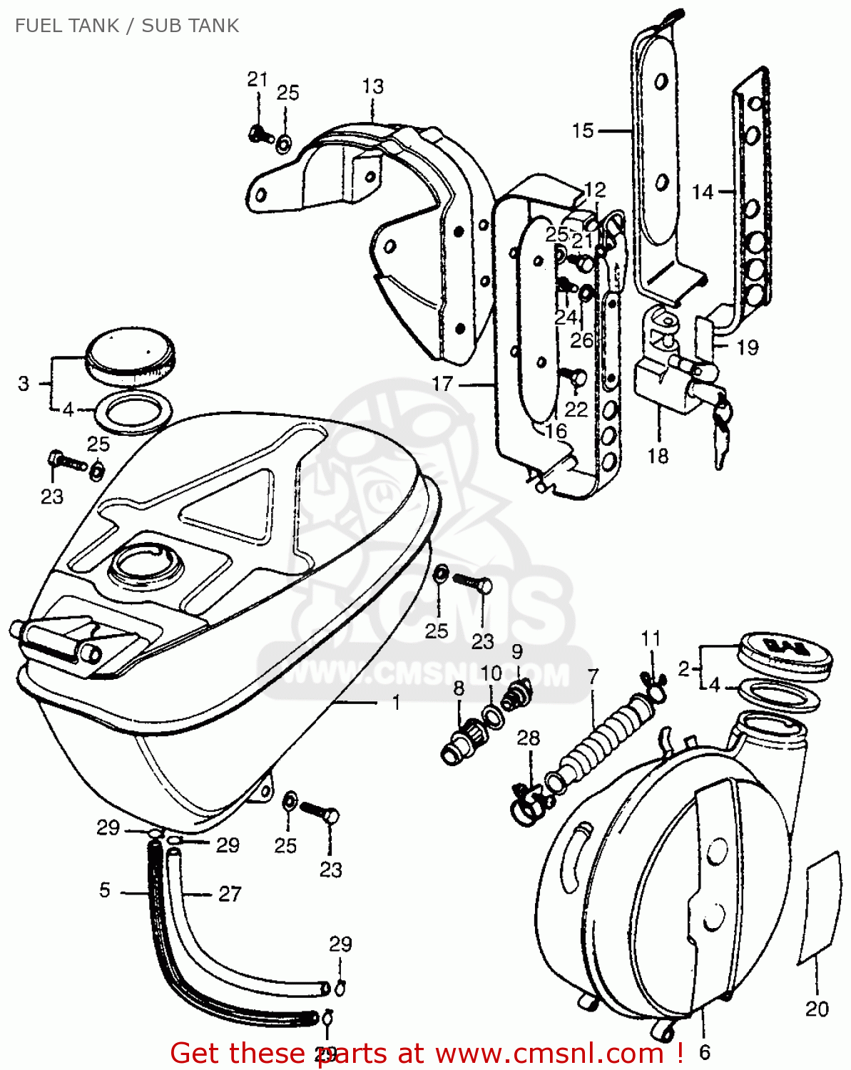 Honda CT90 TRAIL 1974 USA parts lists and schematics