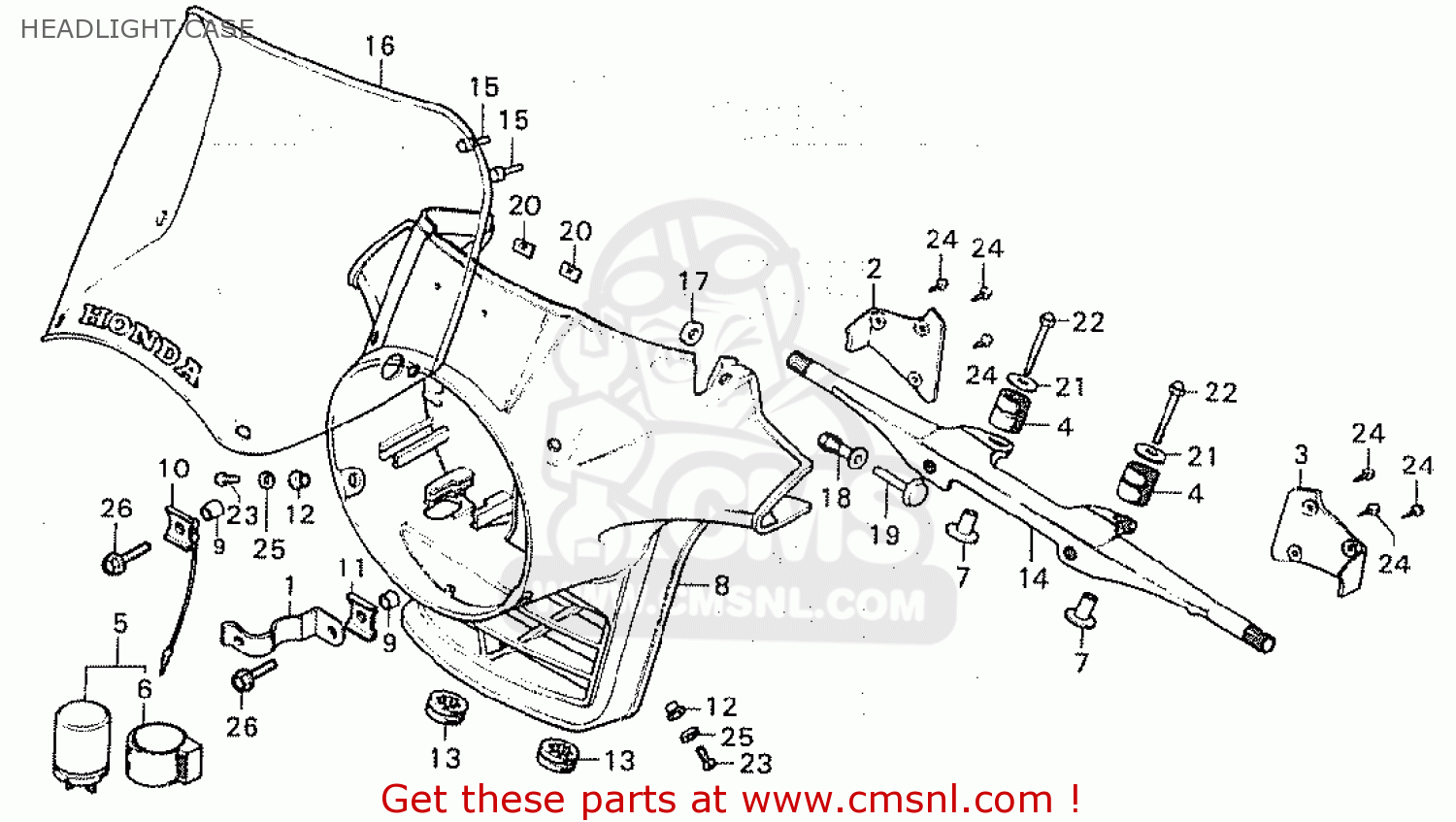 Honda CX500 1981 (B) GENERAL EXPORT / MPH HEADLIGHT CASE - buy ...