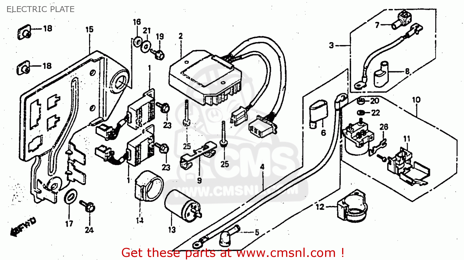 Honda CX650E 1983 (D) CANADA ELECTRIC PLATE - buy ELECTRIC PLATE spares ...