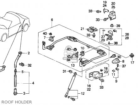 Honda DEL SOL 1993 (P) 2DR S (KA,KL) parts lists and schematics