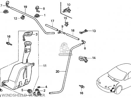 Honda DEL SOL 1993 (P) 2DR S (KA,KL) parts lists and schematics