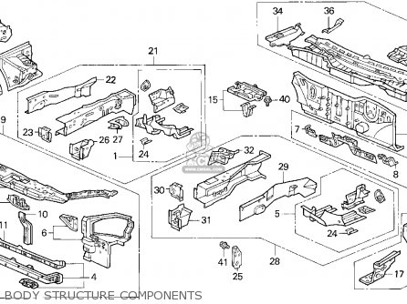 Honda DEL SOL 1995 (S) 2DR SI (KA) parts lists and schematics
