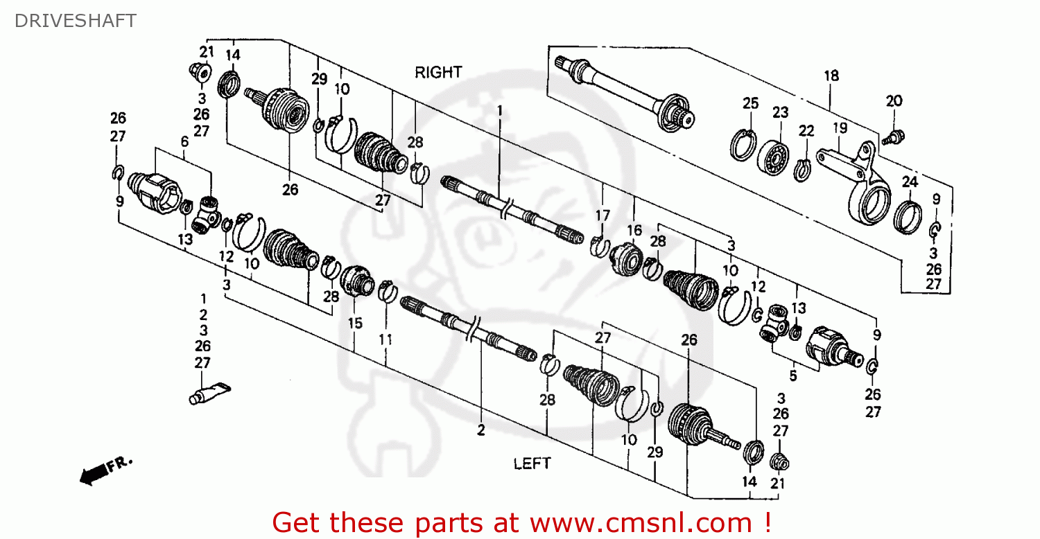 Honda DEL SOL 1995 (S) 2DR SI (KA) parts lists and schematics