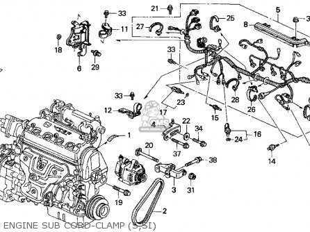 Honda DEL SOL 1995 (S) 2DR SI (KA) parts lists and schematics