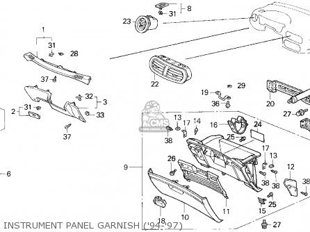 Honda DEL SOL 1995 (S) 2DR SI (KA) parts lists and schematics