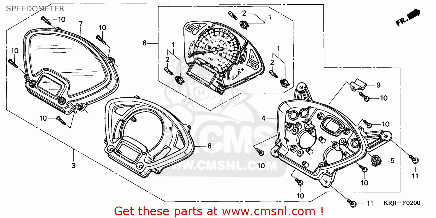 Honda FES150 PANTHEON 2003 (3) FRANCE SPEEDOMETER - buy SPEEDOMETER ...