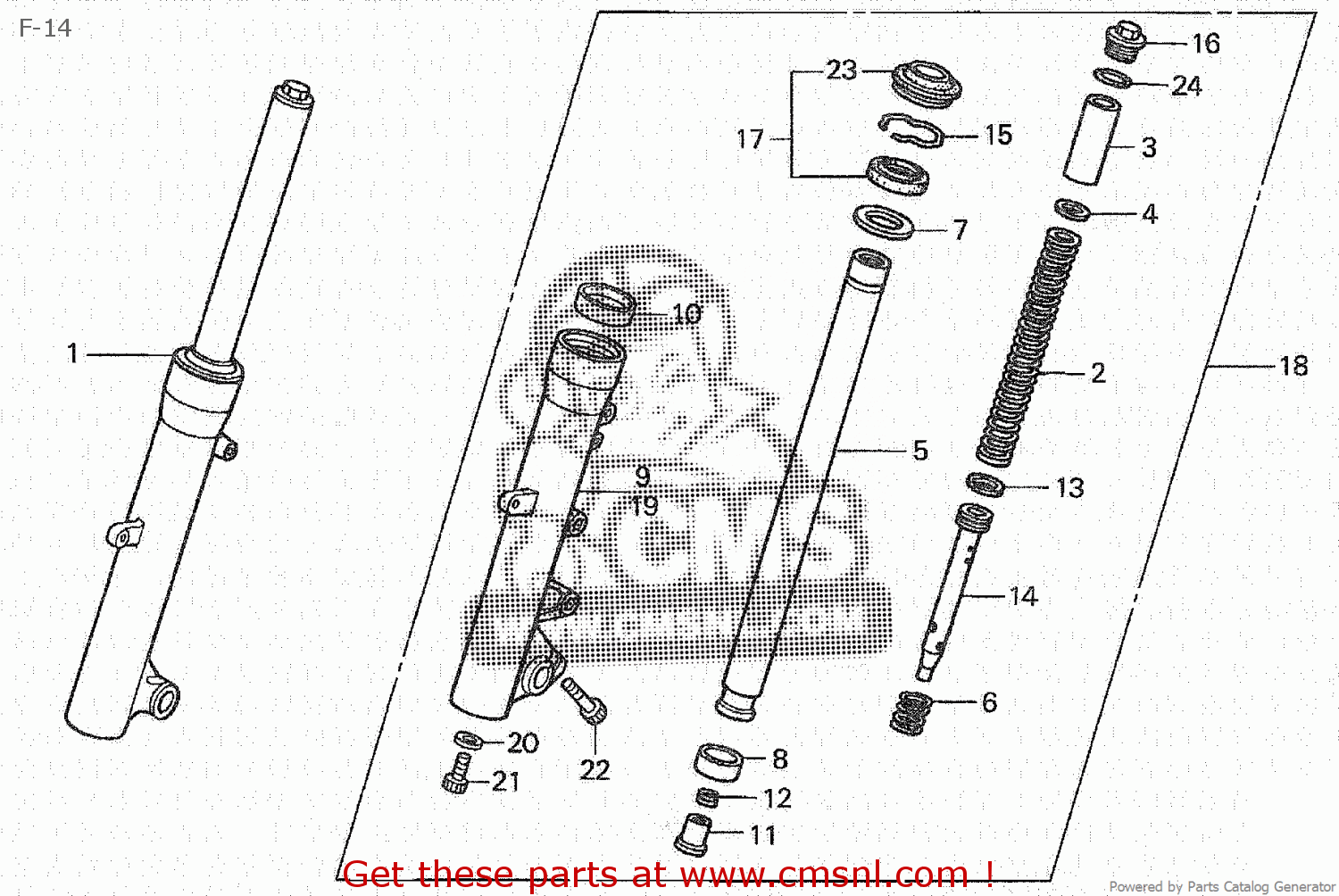 Honda FJS600 SILVER WING 2002 (2) JAPAN PF01-110 F-14 - buy F-14 spares ...