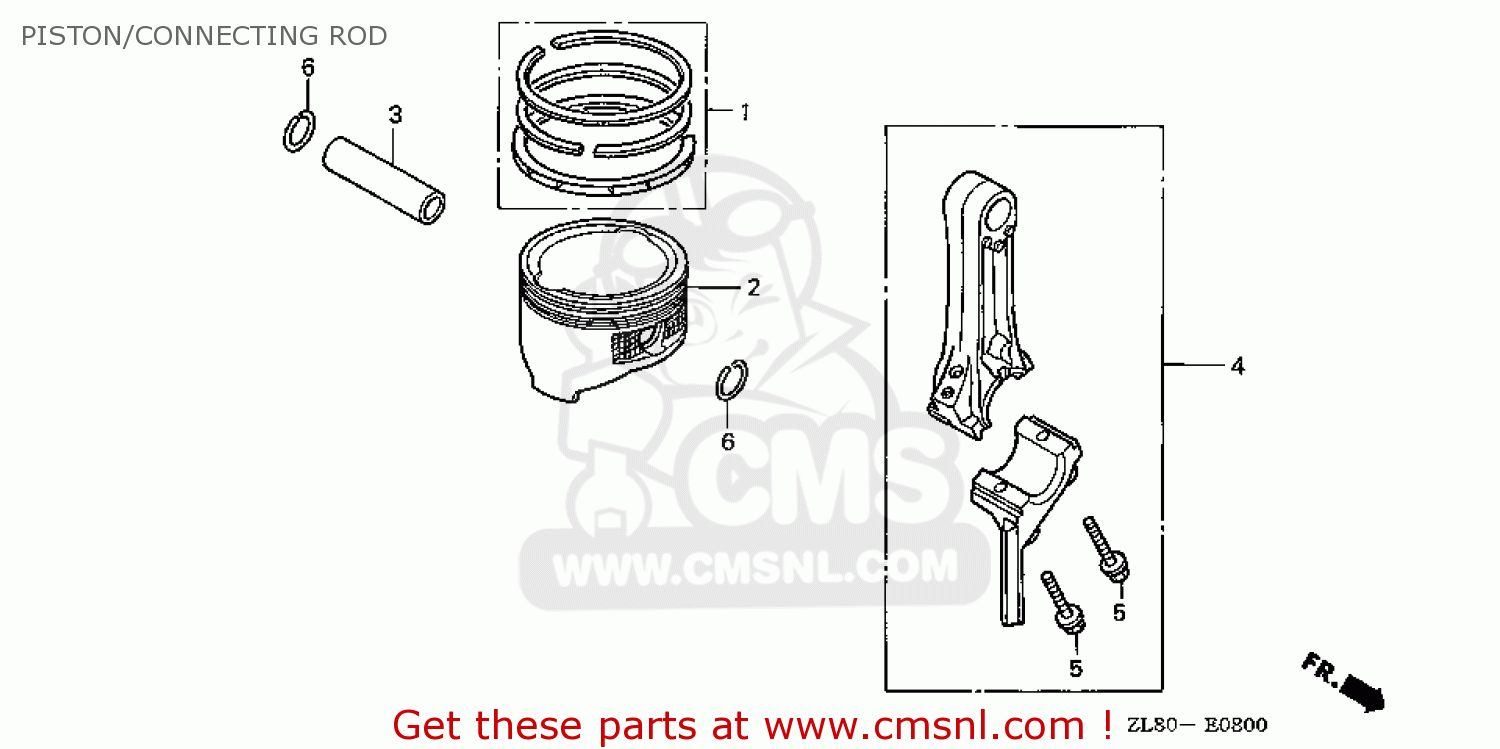 Honda GC160\QHC\14ZL81E4 PISTON/CONNECTING ROD - buy PISTON/CONNECTING ...