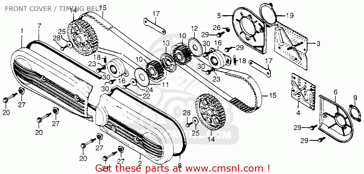Honda GL1000 GOLDWING 1975 K0 USA parts lists and schematics