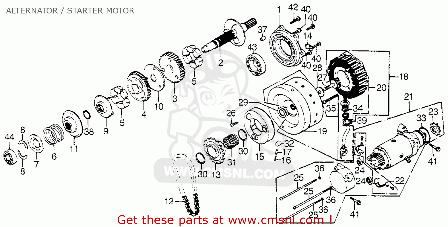 Honda GL1000 GOLDWING LTD 1976 USA parts lists and schematics