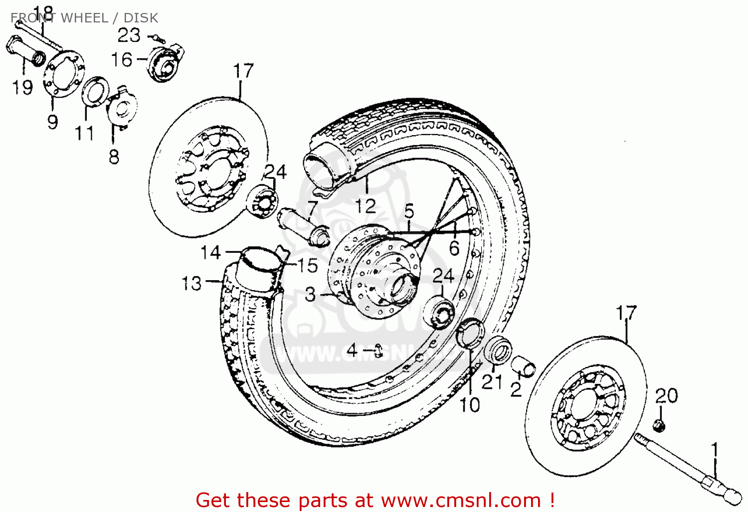 Honda GL1000 GOLDWING LTD 1976 USA parts lists and schematics