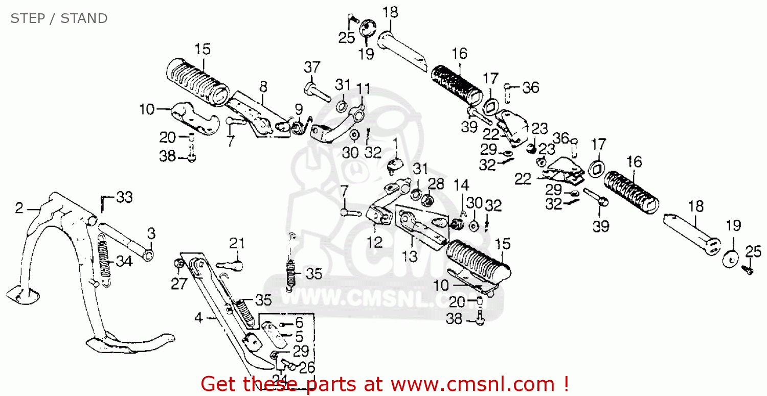 Honda GL1000 GOLDWING LTD 1976 USA parts lists and schematics