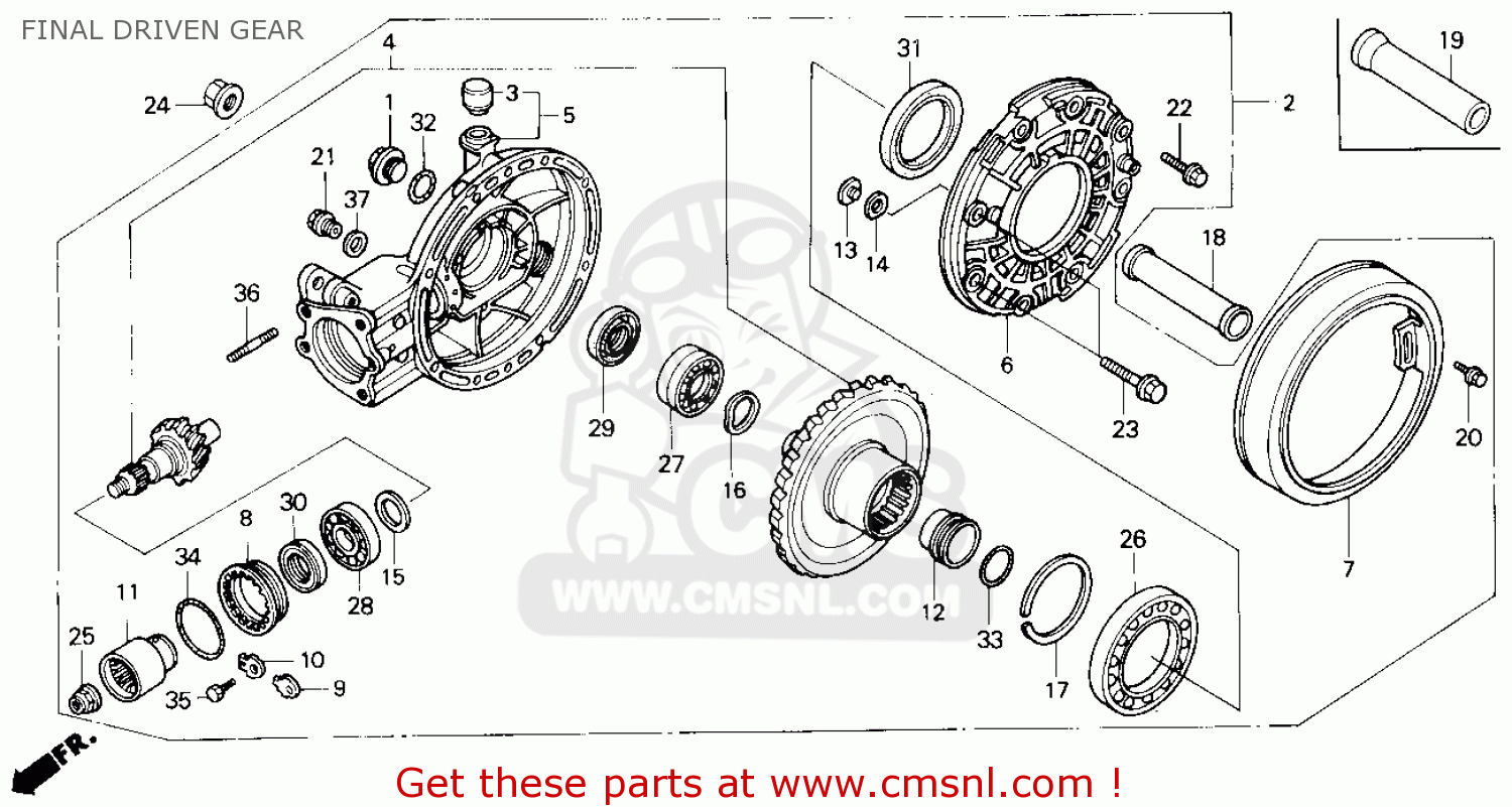 Honda GL1500 GOLDWING 1988 (J) USA CALIFORNIA parts lists and schematics