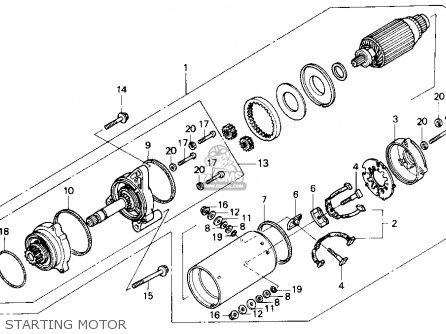 Honda GL1500 GOLDWING 1988 (J) USA CALIFORNIA parts lists and schematics
