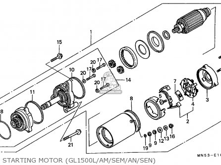 Honda GL1500 GOLDWING 1990 (L) BELGIUM / KPH parts lists and schematics