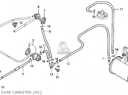 Honda GL1500A GOLDWING ASPENCADE 1995 (S) CALIFORNIA parts lists and ...