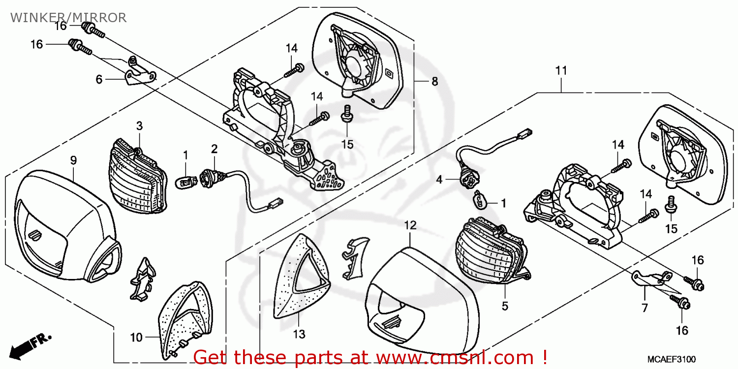 Honda GL1800 GOLD WING 2010 (A) KOREA WINKER/MIRROR - buy WINKER/MIRROR ...