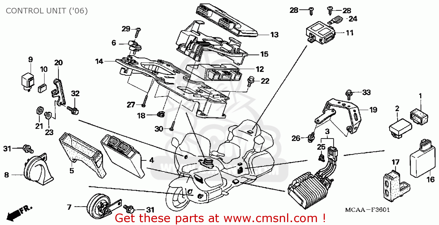Honda GL1800 GOLDWING 2006 (6) USA parts lists and schematics