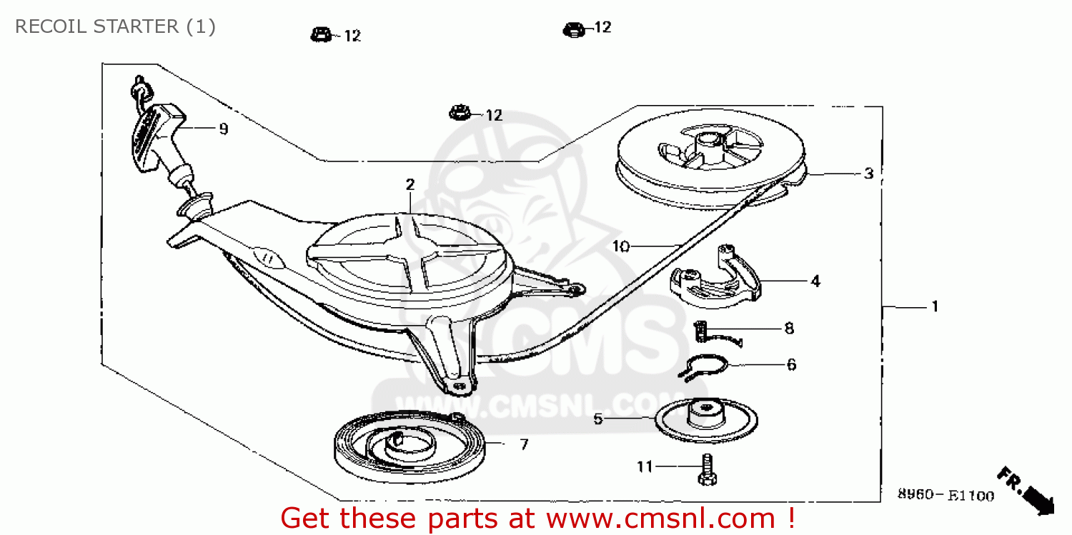 Honda GV100\GS\1089601 RECOIL STARTER (1) - buy RECOIL STARTER (1 ...