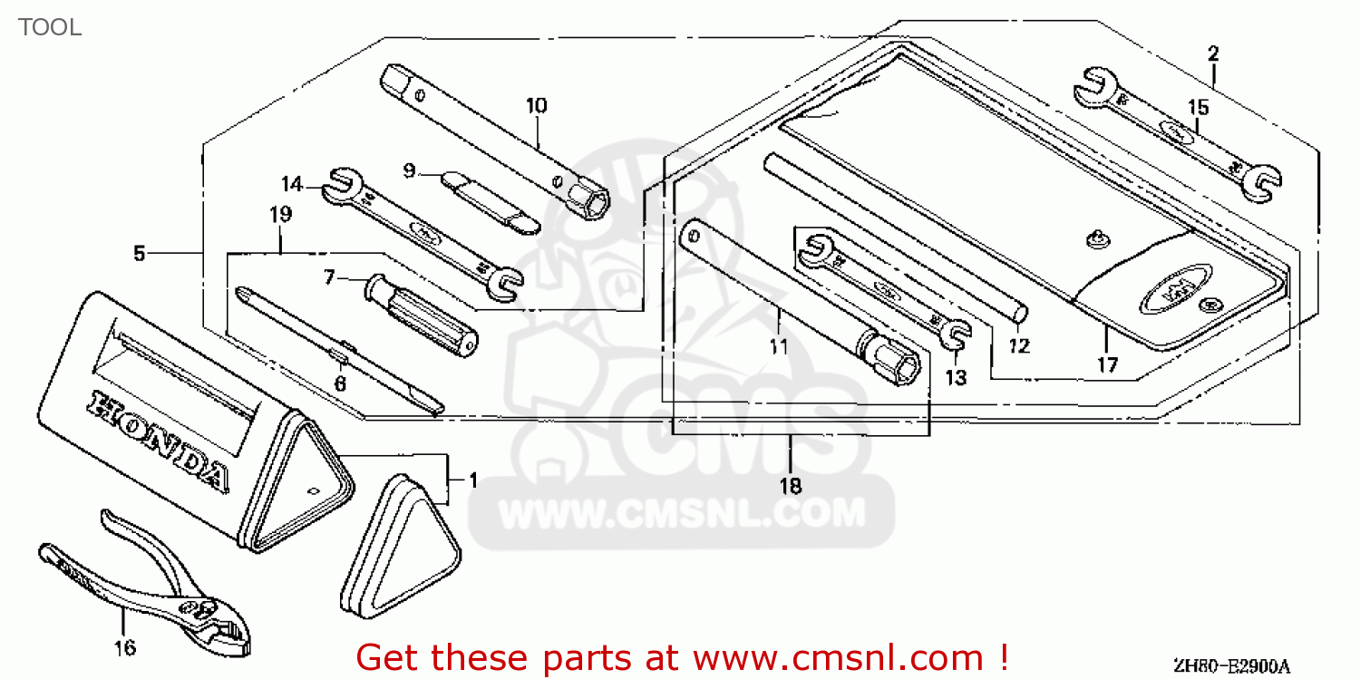 Honda GX160K1\SMC9\14ZH80E9 TOOL - buy TOOL spares online