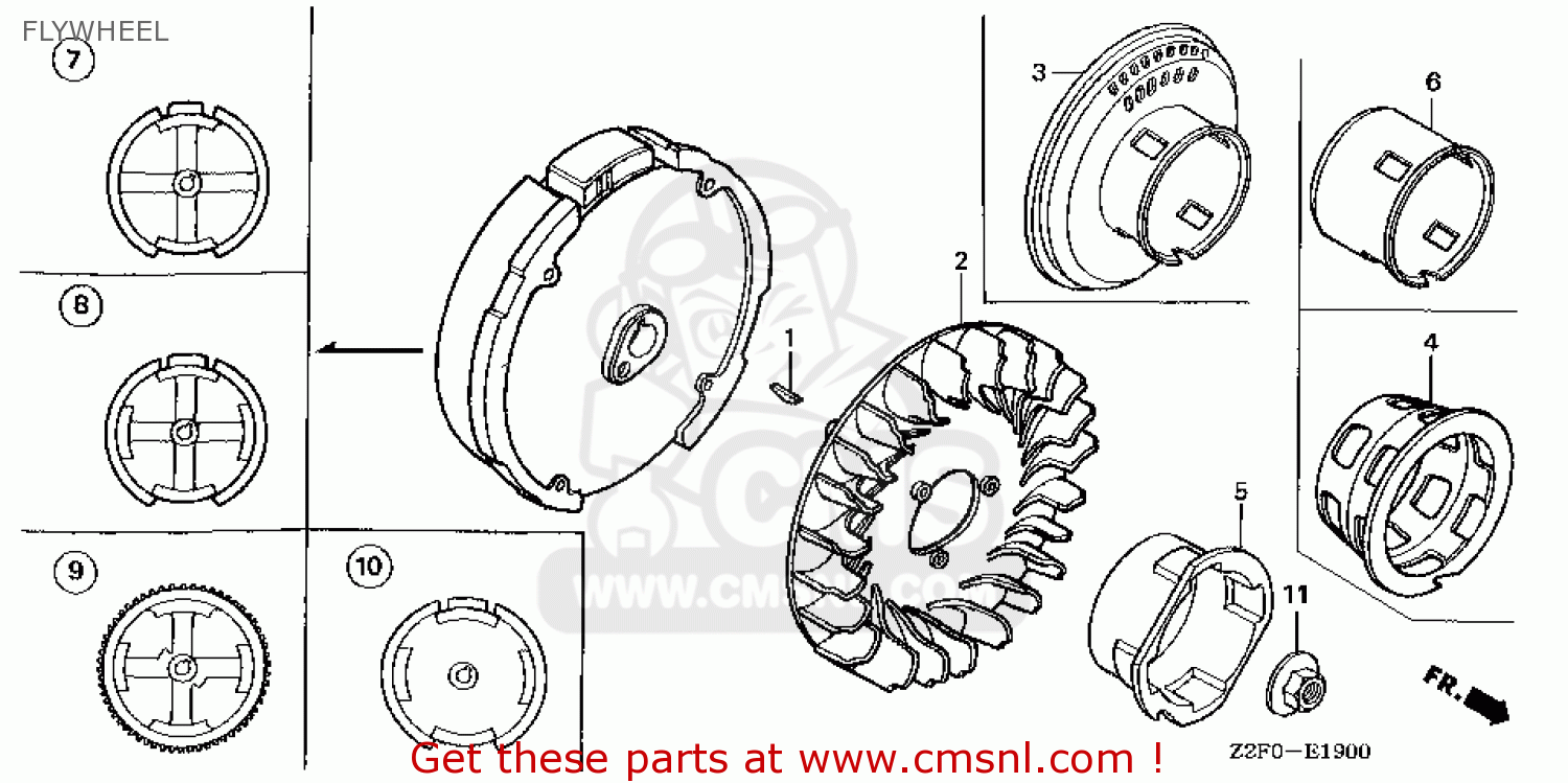 Honda GX160\QI2\14Z2F403 FLYWHEEL - buy FLYWHEEL spares online