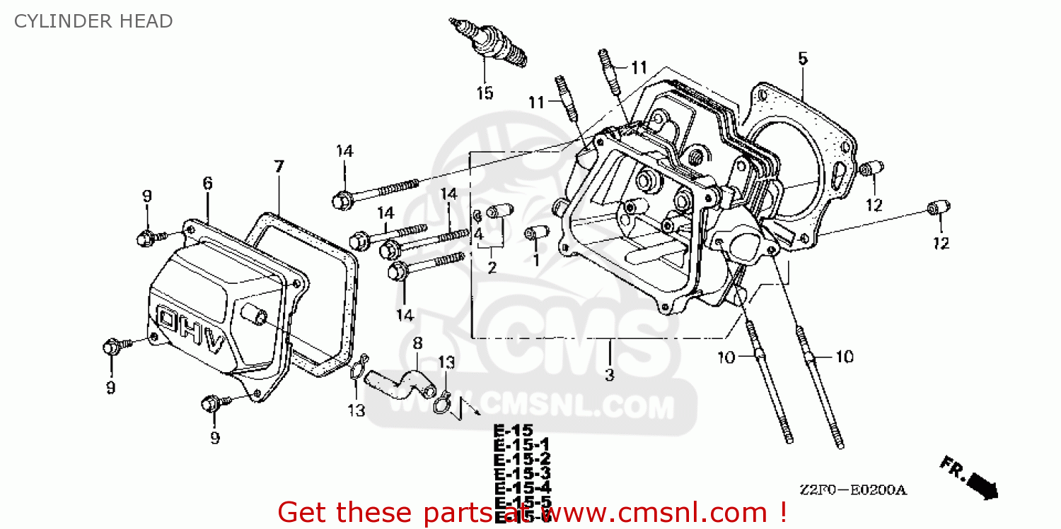 Honda GX160\SX4\14Z2F403 CYLINDER HEAD - buy CYLINDER HEAD spares online