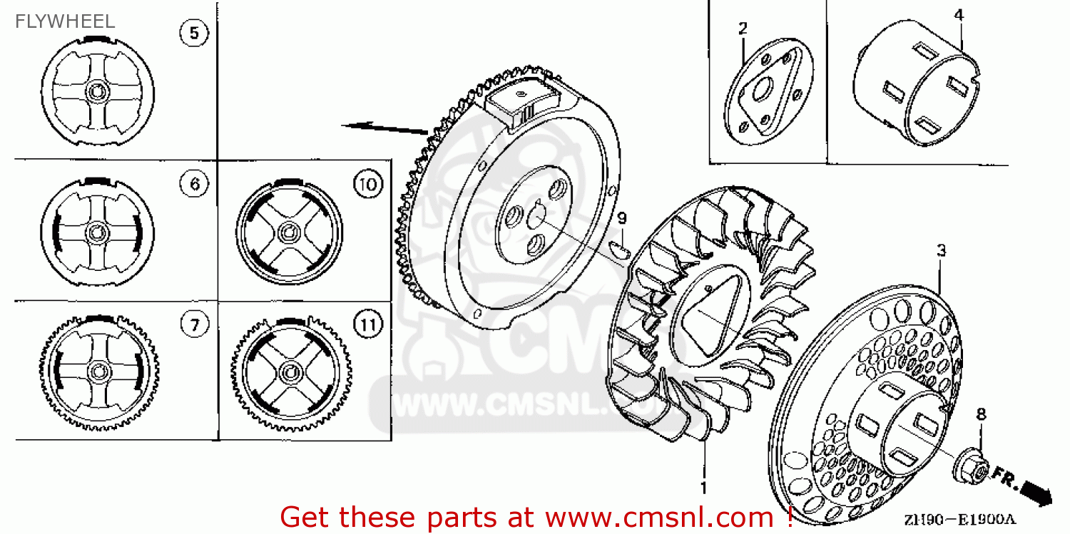 Honda GX270\QAR2\14ZH90E9 FLYWHEEL - buy FLYWHEEL spares online
