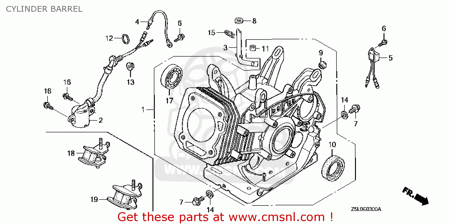 Honda GX340U1\VXE2\14Z5L603 CYLINDER BARREL - buy CYLINDER BARREL ...