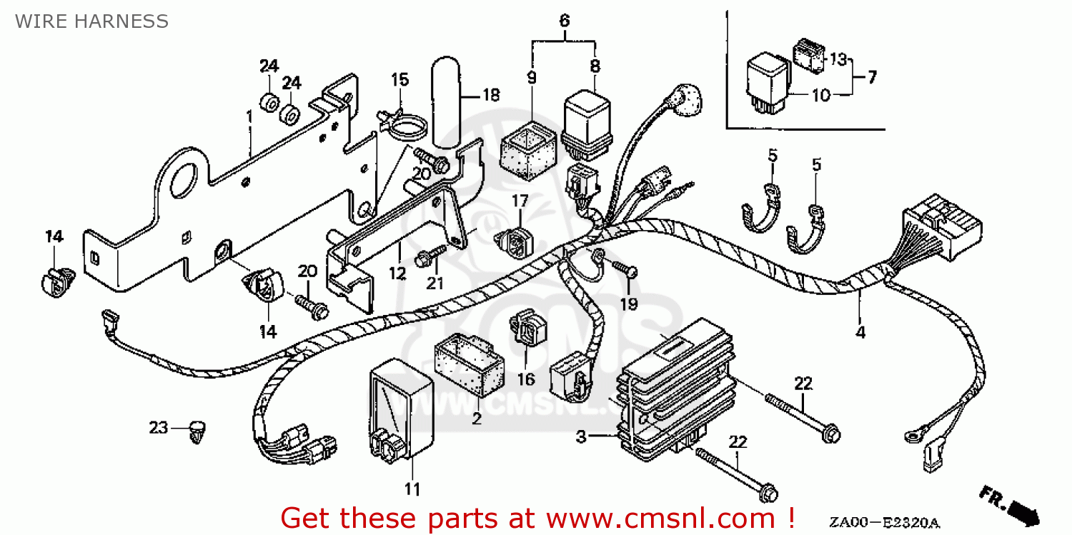 Honda GX360K1\SKM2\18ZA01E6 WIRE HARNESS - buy WIRE HARNESS spares online