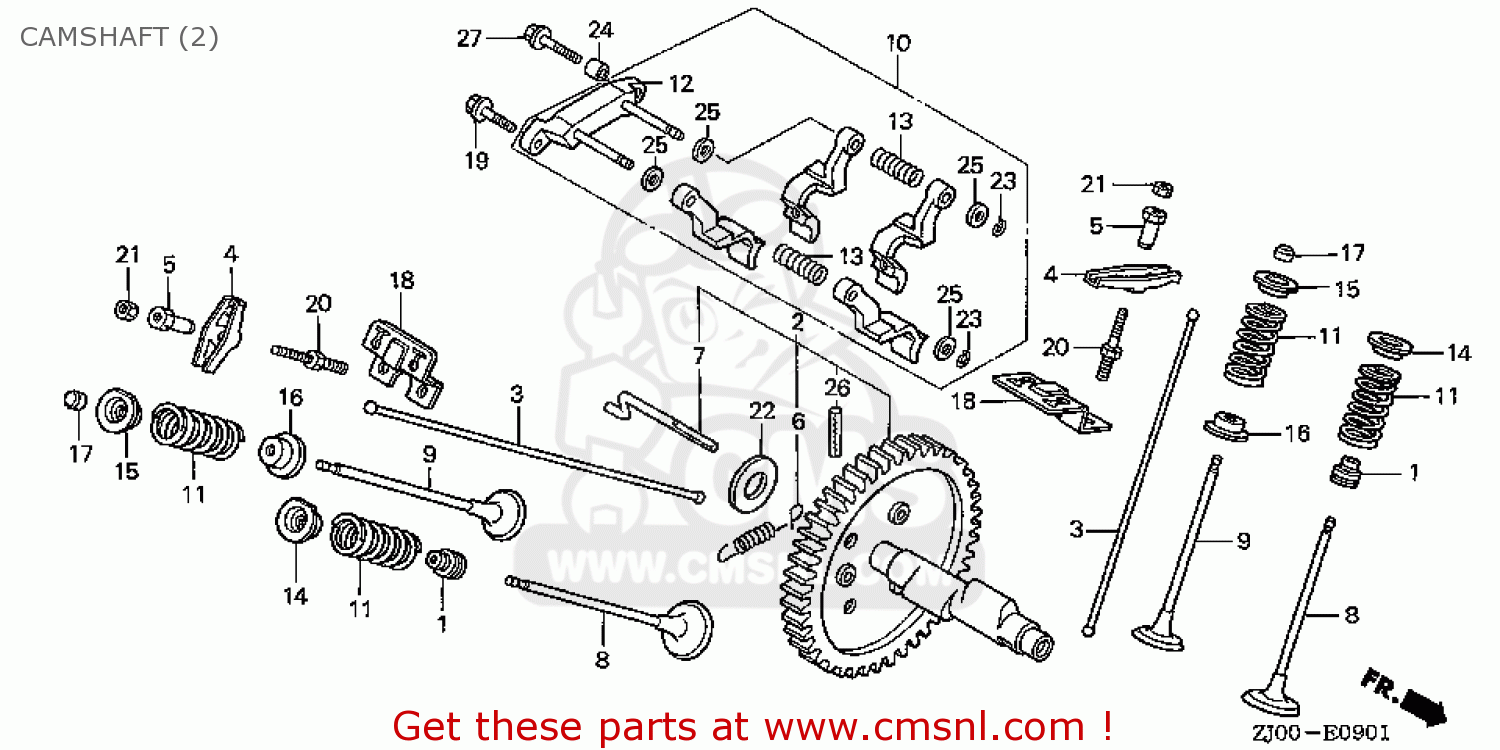 Honda GX610\VDF2_A\14ZJ00E6 CAMSHAFT (2) - buy CAMSHAFT (2) spares online