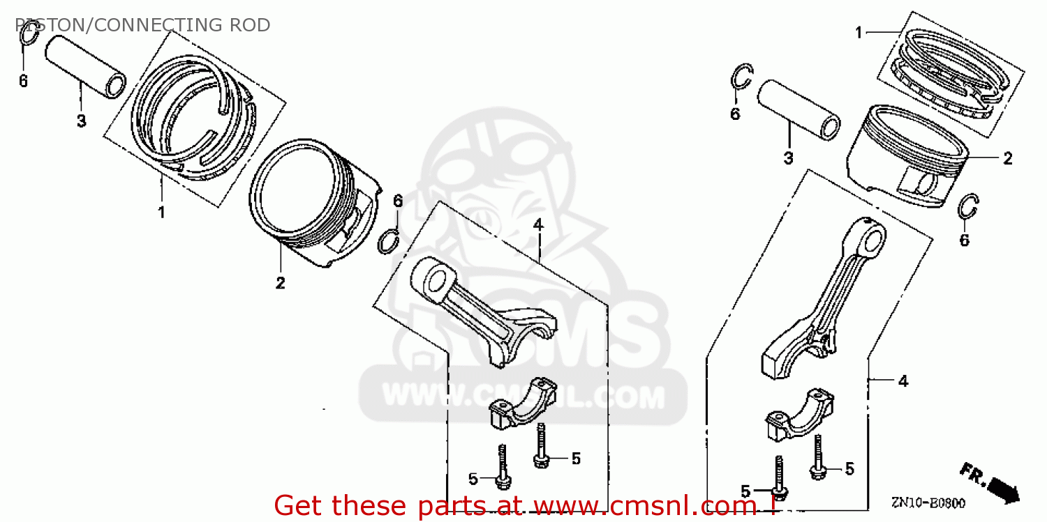 Honda GX670\TXF2\14ZN10E8 PISTON/CONNECTING ROD - buy PISTON/CONNECTING ...