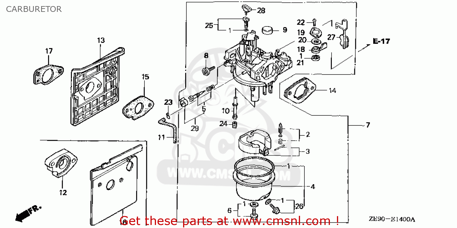 Honda GXV340\DA\10ZE901 CARBURETOR - buy CARBURETOR spares online