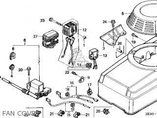 Honda GXV340\DN4\10ZE901 parts lists and schematics