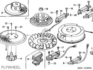 Honda GXV340\DN4\10ZE901 parts lists and schematics