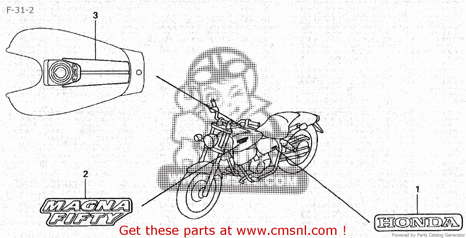 Honda MG50 MAGNA 2004 (4) AC13-140 JAPAN (JDM) F-31-2 - buy F-31-2 ...