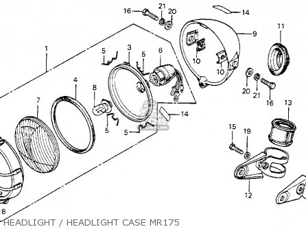 Honda MR175 ELSINORE 1975 K0 USA parts lists and schematics